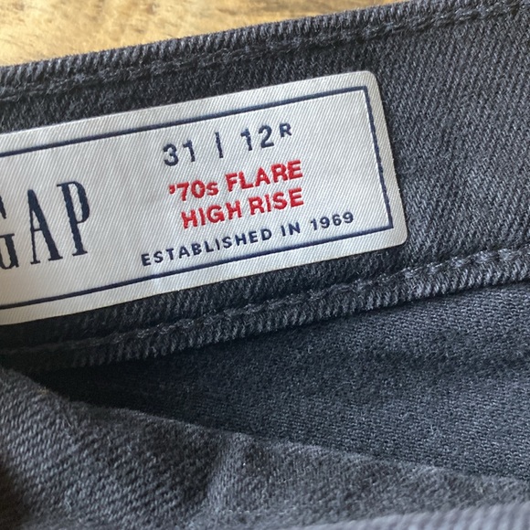 GAP | Jeans | Black Gap 7s Flare High Rise Jeans 3 12r | Poshmark
